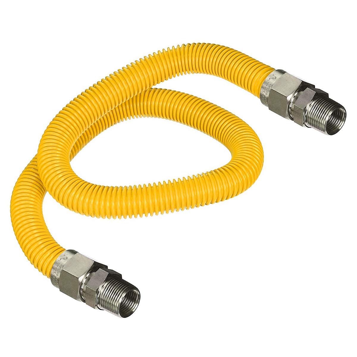 Snapklik.com : HIGHCRAFT Gas Connector 30 Inch Yellow Coated Stainless ...