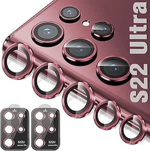 Amazon.com: OuYteu [3+2Pcs]*2 Pack For Samsung Galaxy S22 Ultra Camera Lens Protector, 9H ...
