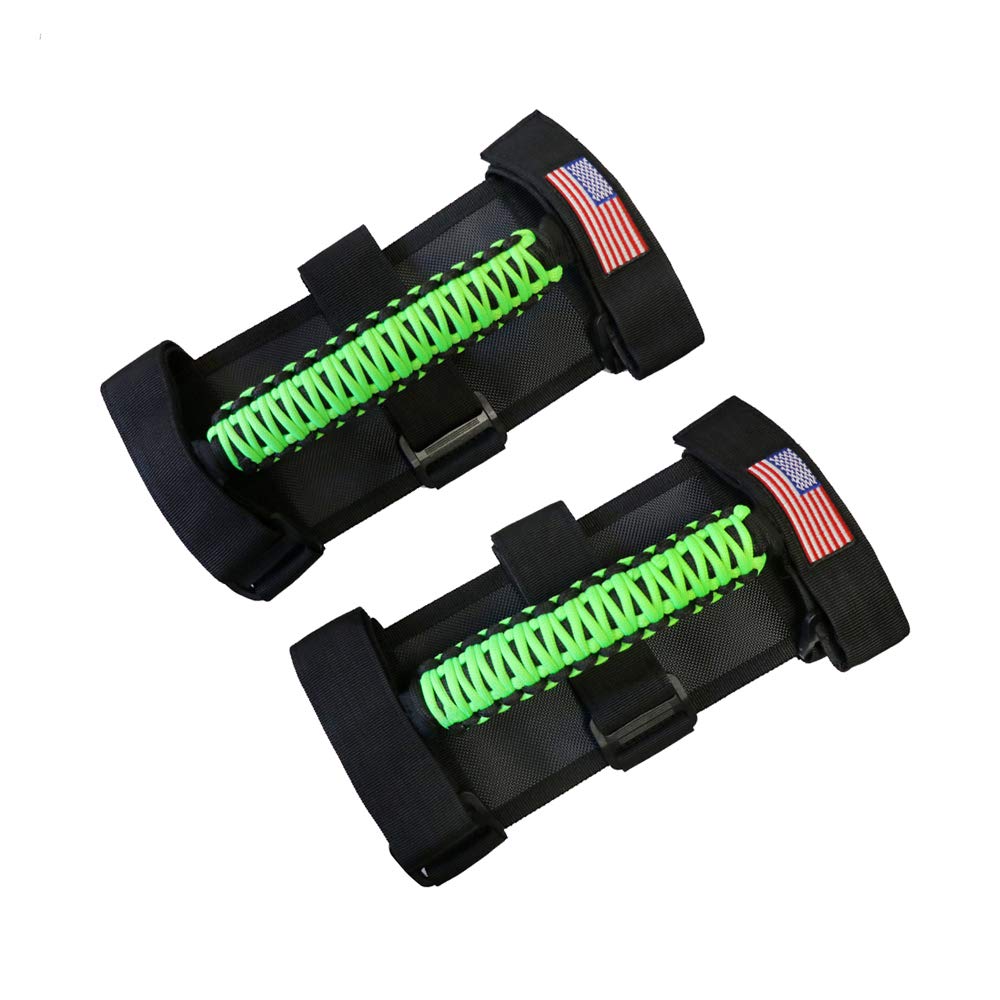 Buy BESTAOO 2 x Roll Bar Grab Handles Paracord Grip Handle for Jeep ...