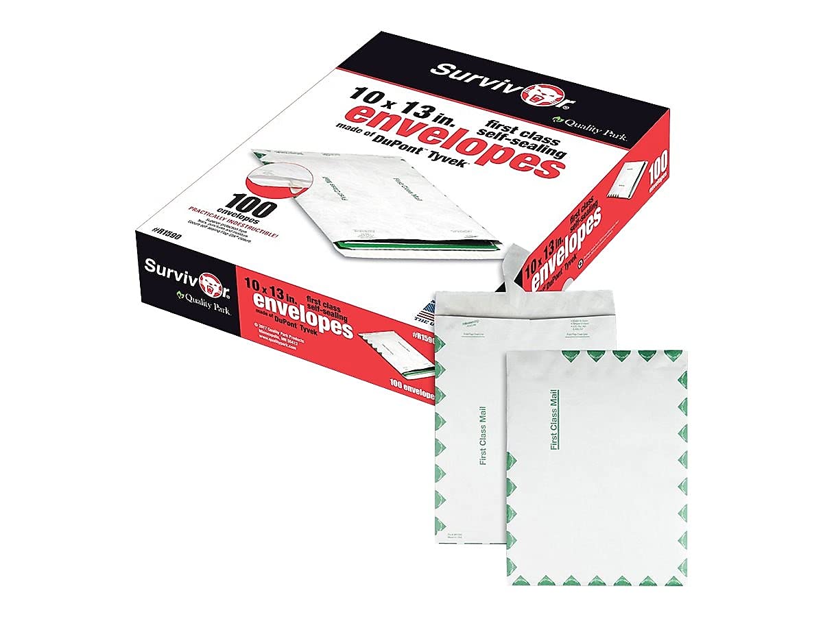 Snapklik.com : Survivor Tyvek USPS First Class Mailer, 10 X 13, White ...