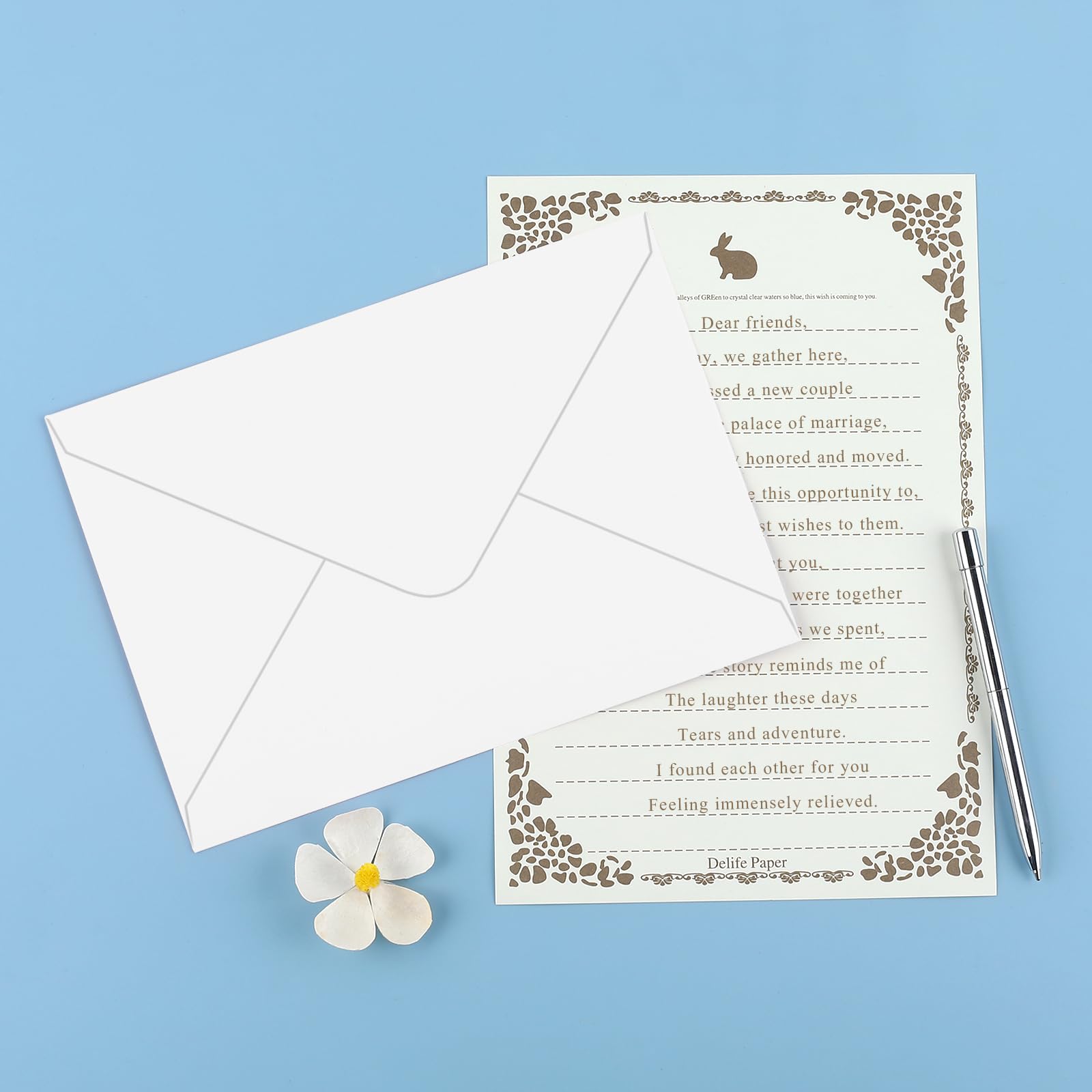 Snapklik.com : 100 Pieces 5x7 Envelopes For Invitations, White ...