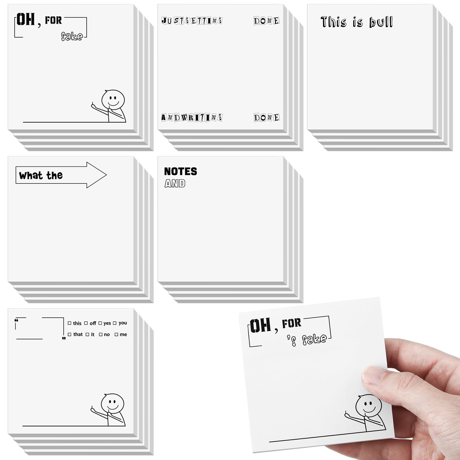 Amazon.com : Dinifee 24 Pcs Funny Sticky Notes for Adults Sticky ...