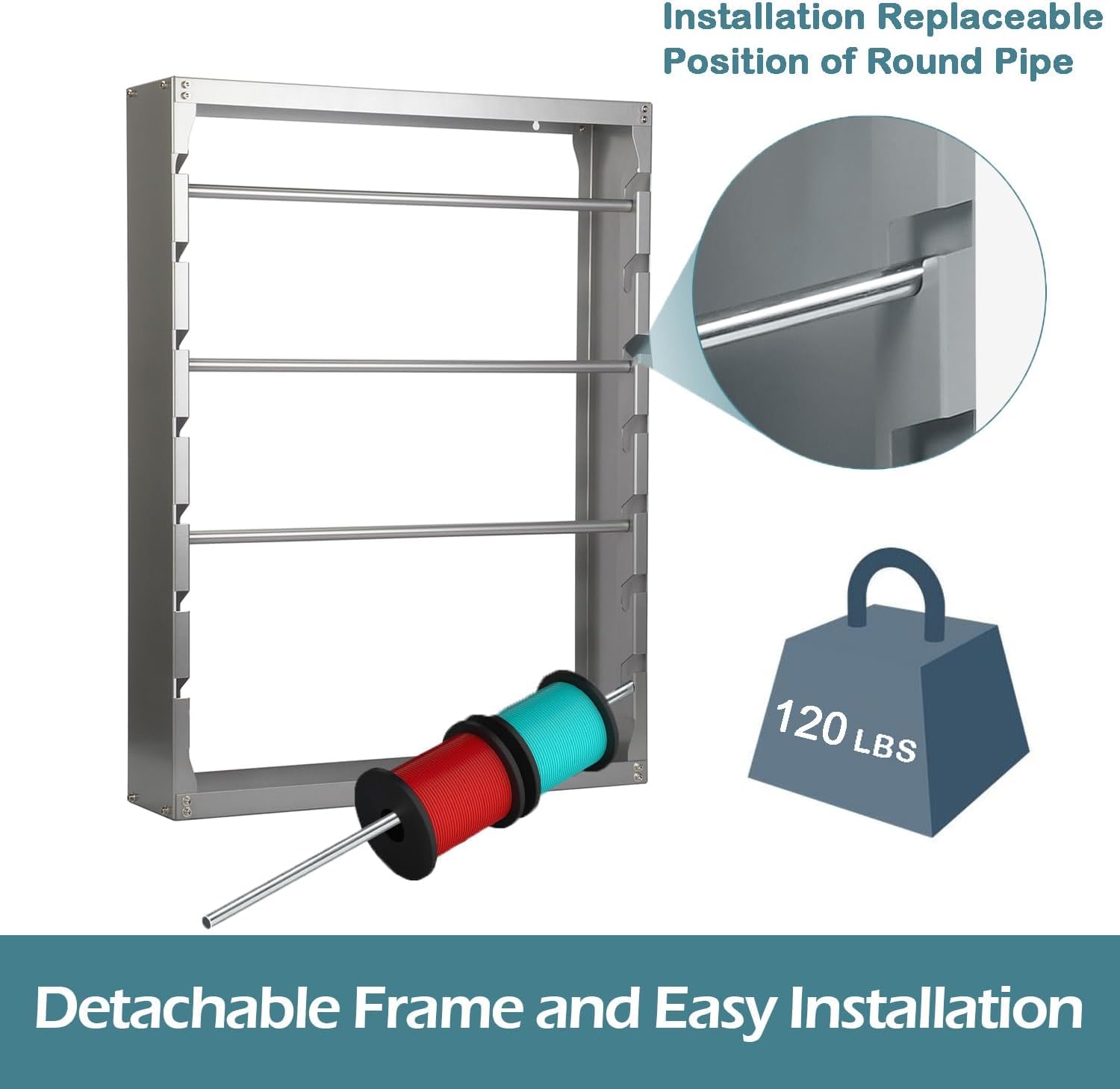 Snapklik.com : Tonchean Wire Spool Rack Wall Mounted, Heavy Duty Cold ...