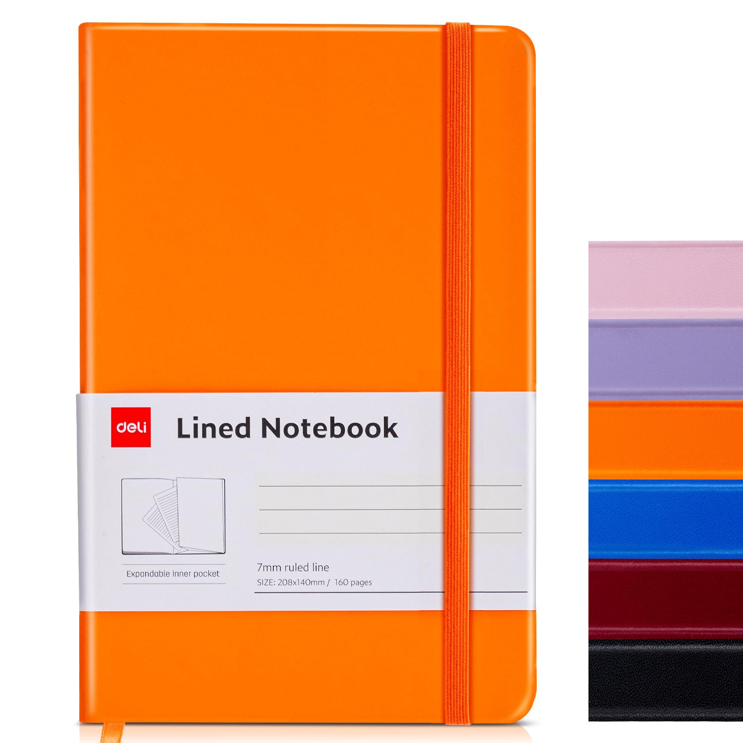Snapklik.com : Deli A5 Lined Journal Notebook, 160 Pages Hardcover ...