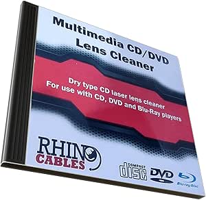 rhinocables CD DVD Lens Cleaner Laser Cleaning Disc Set Optical Drive ...