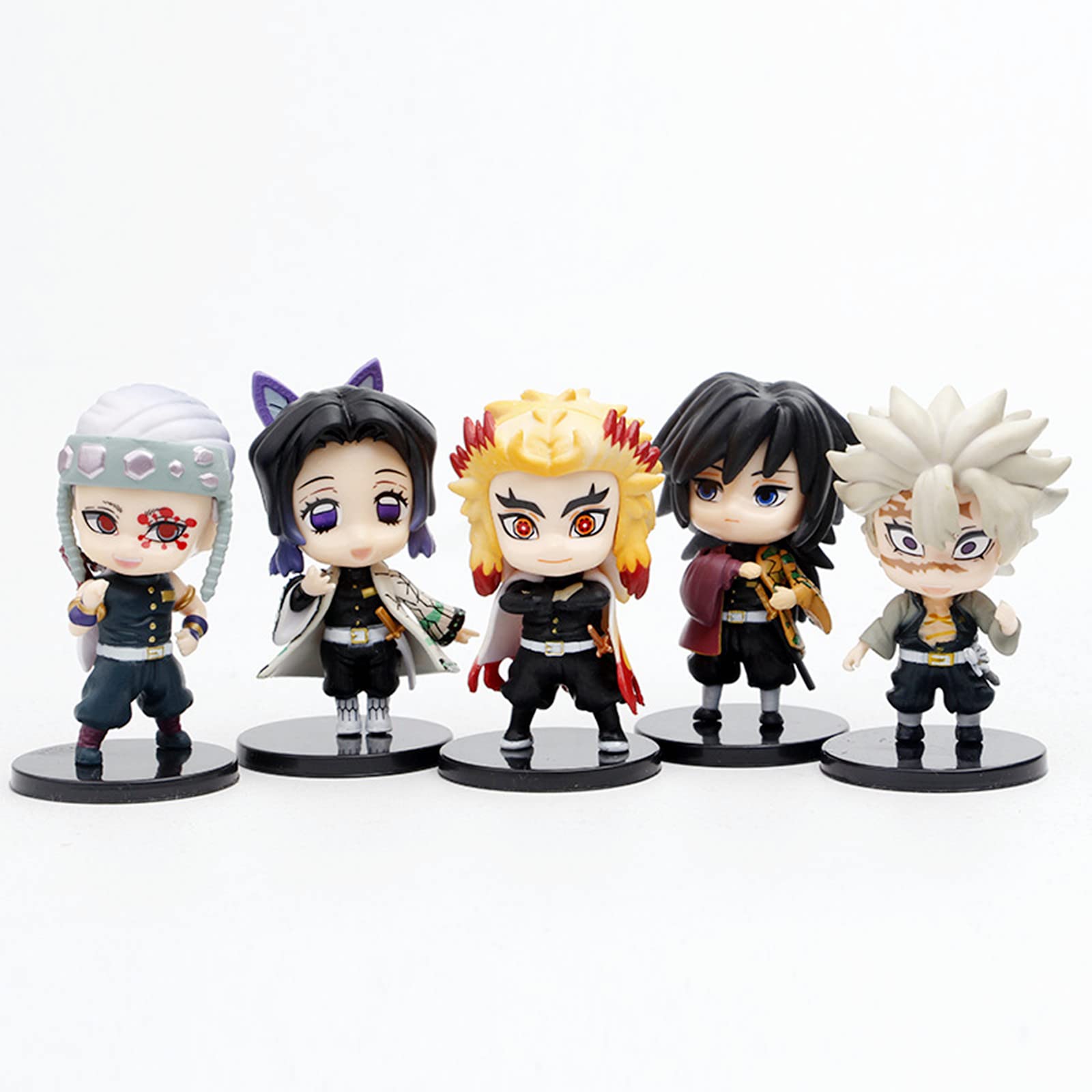 Buy 5 PCS Demon Anime Slayer Figure Doll,2.8 Inch Demon Anime Figure ...