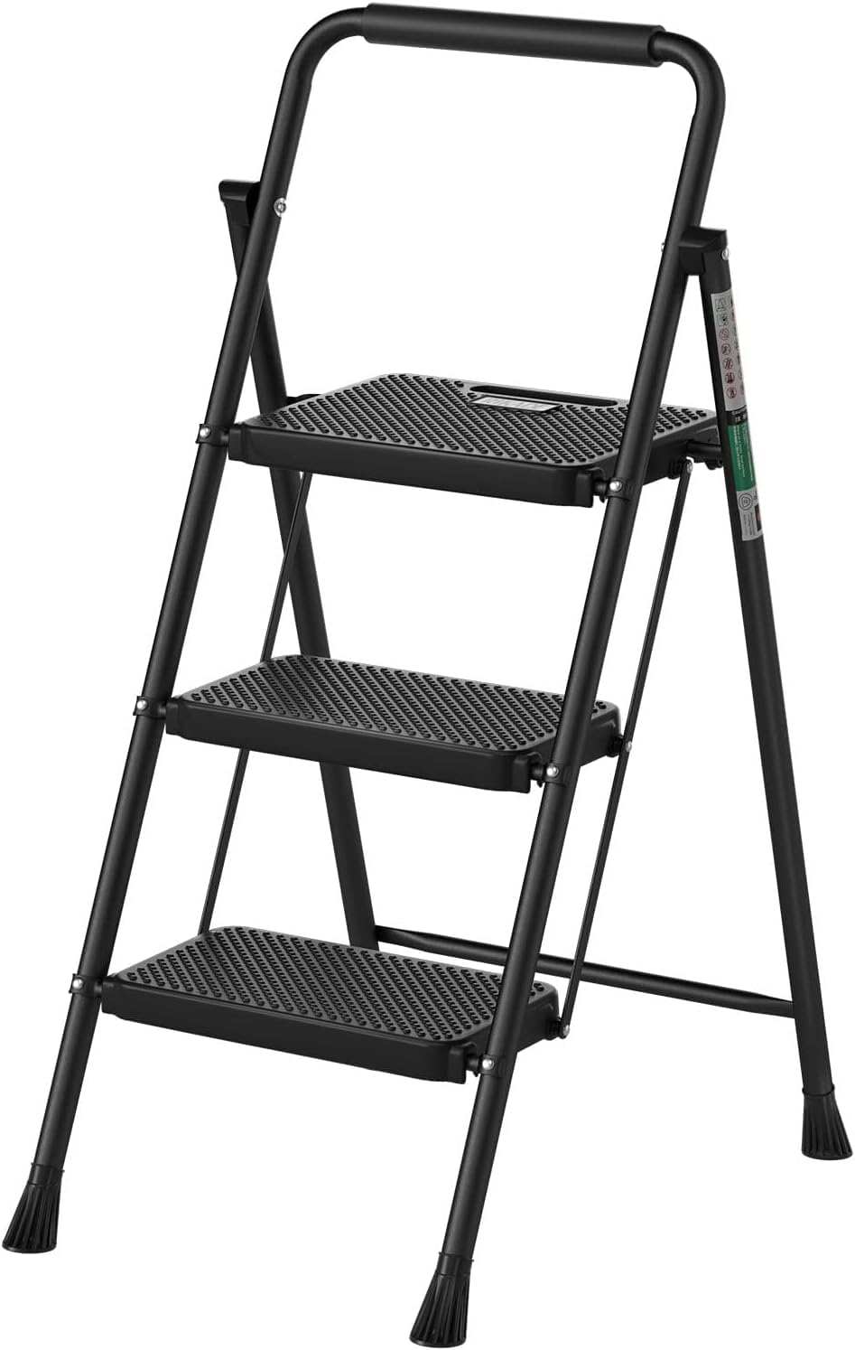 3 Step Ladder, 3 Step Stool for Adults, 3 Step Ladder Folding Step ...