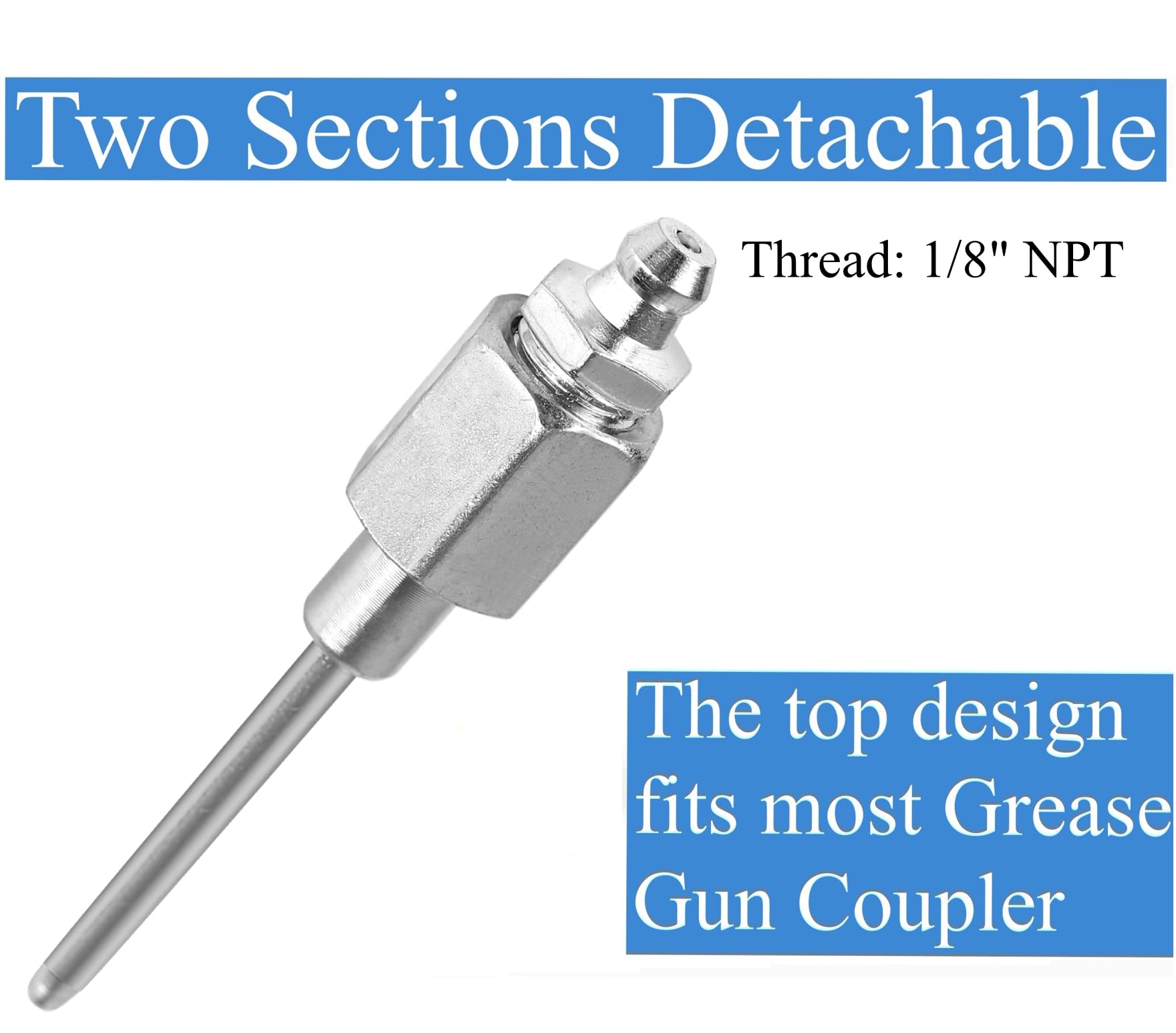 Grease Gun Coupler With Double Handles 9-Piece Grease Gun Accessory Kit ...
