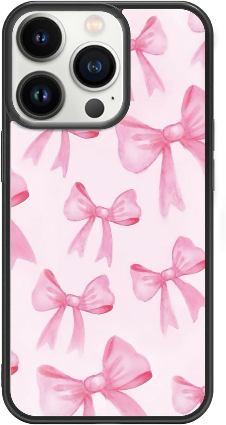 Amazon.com: NNLEA Light Pink Ribbons and Bows Watercolor for iPhone 11 ...