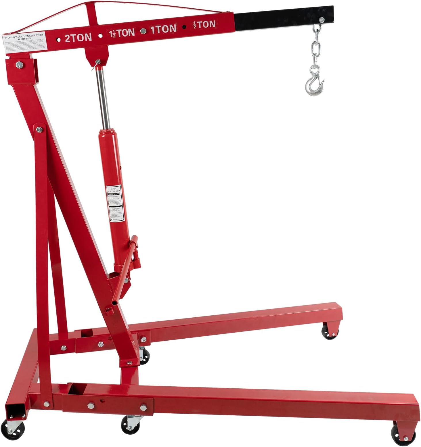 Amazon.com: Hymula 2 Tons Red Folding Engine Hoist Hydraulic Engine ...