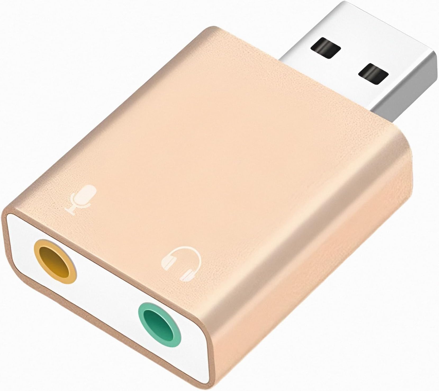 USB to 3.5mm Jack Audio Adapter, Koopao 2in1 External USB Sound Card, 3 ...