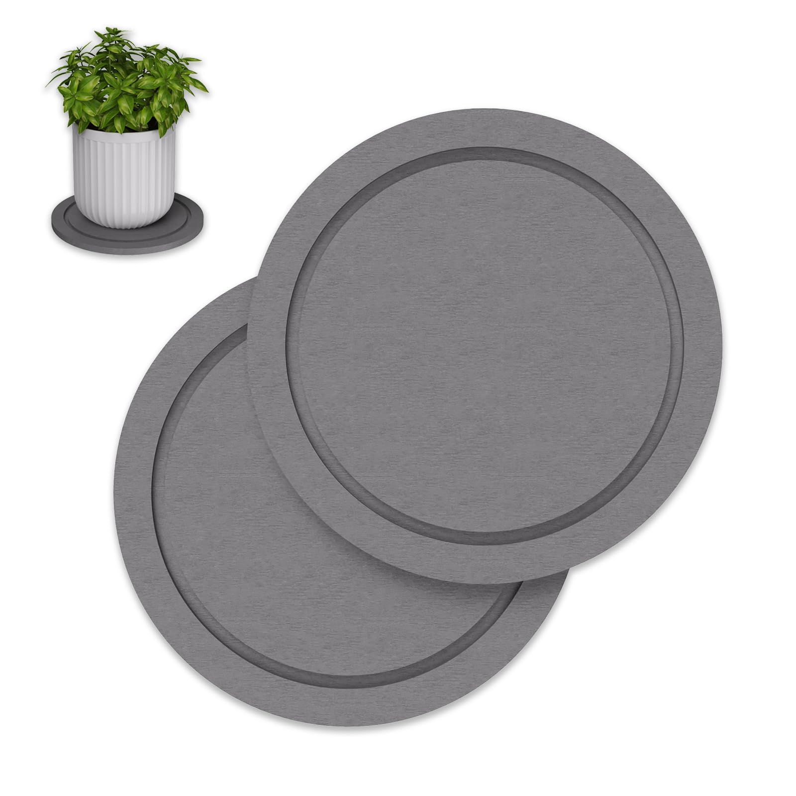 Amazon.com : Plant Saucer - 2 Pcs 8 Inch Diatomaceous Earth Stone Plant ...