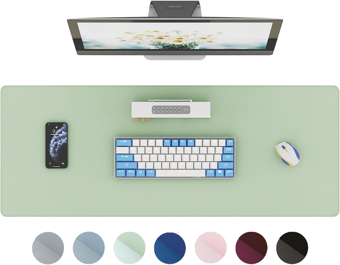 DAWNTREES Desk Pad Leather,90 x 40 cm Alfombrilla de computadora de ...