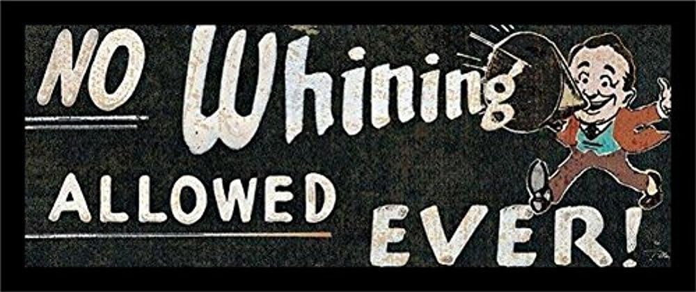 Amazon.com: Buyartforless Framed No Whining Allowed by Pela Studio 20x8 ...