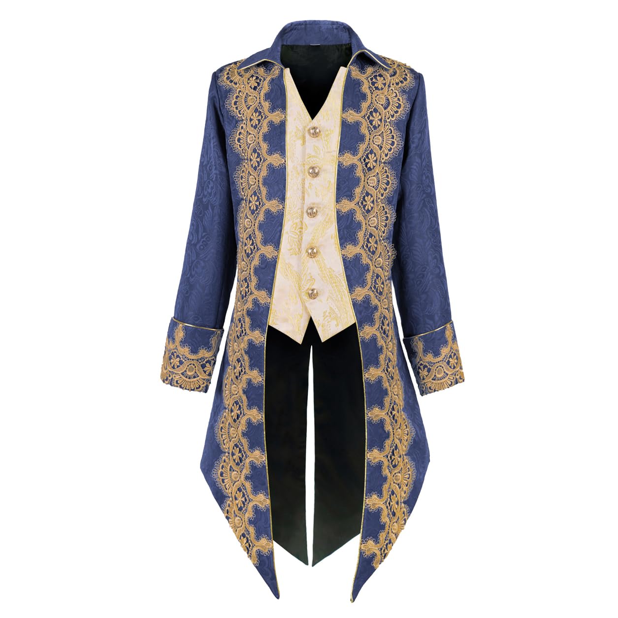 Amazon.com: Bvfjqup Mens Steampunk Medieval Tuxedo Jacket Embroidery ...