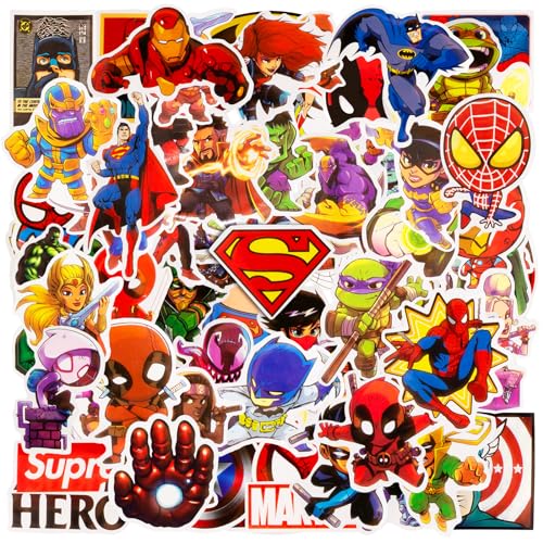 100PCS Vinyl Stickers for Kids, Classic Hero Movie Themed Waterproof ...