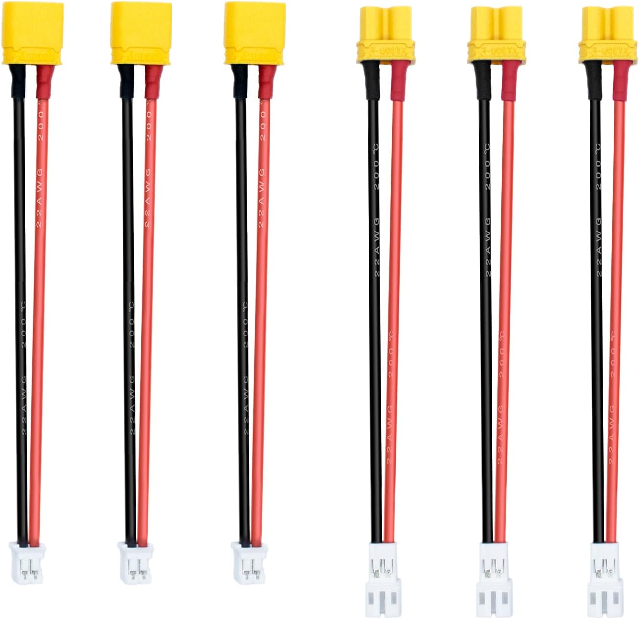 Amazon.com: MEIVIFPV 6PCS XT30 to PH2.0 Male Female Adapter Conversion ...