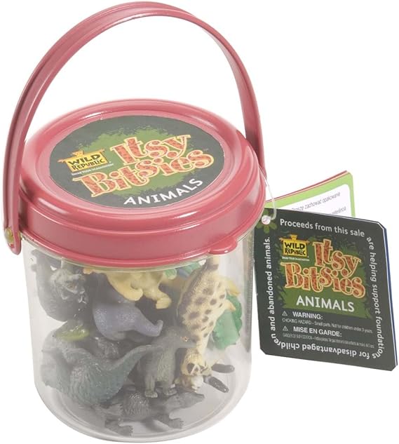 Wild Republic 9cm Mini Buckets Animals (12 Pieces) : Amazon.co.uk: Outlet