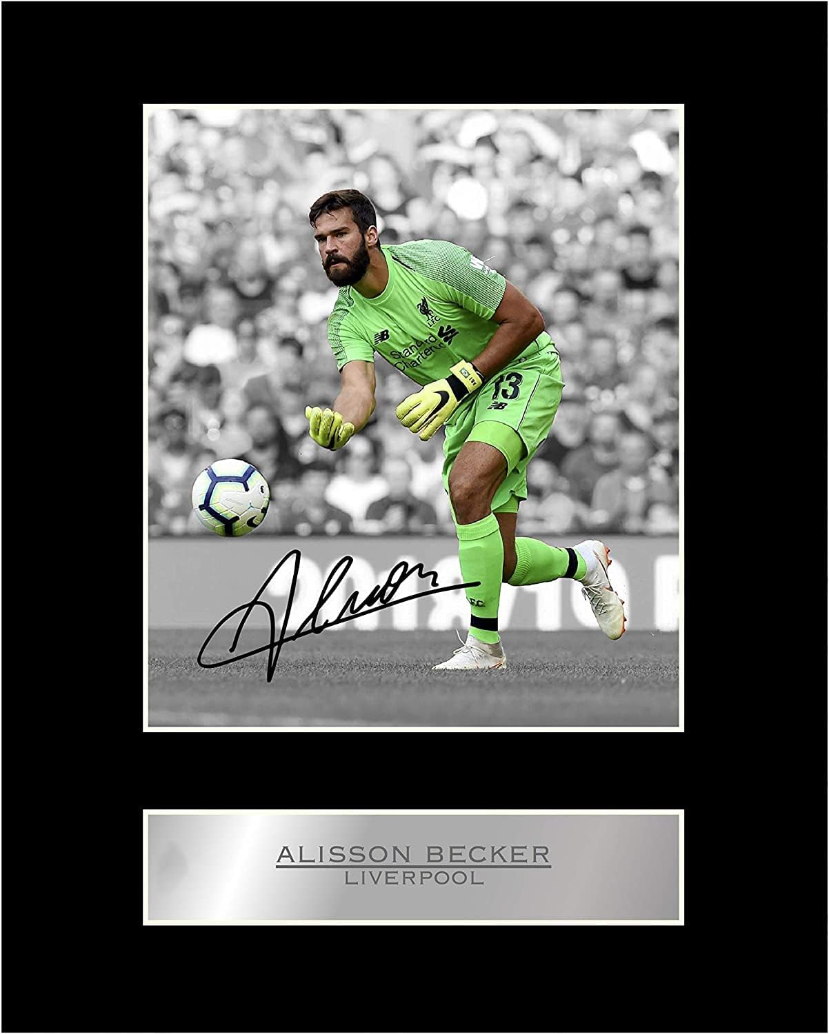 Alisson Becker Pre Printed Signature Signed Mounted Photo Display #11 ...