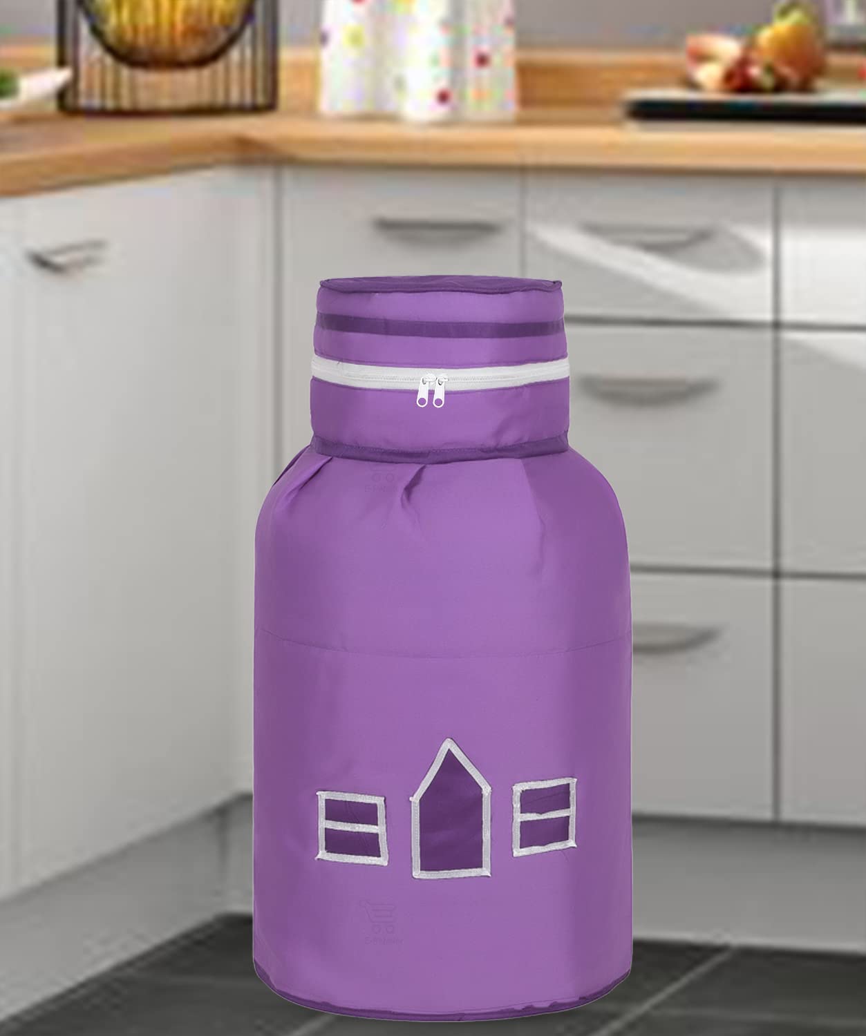 Buy E-Retailer® Cotton 3-Layered LPG Gas Cylinder Cover with Zip ...