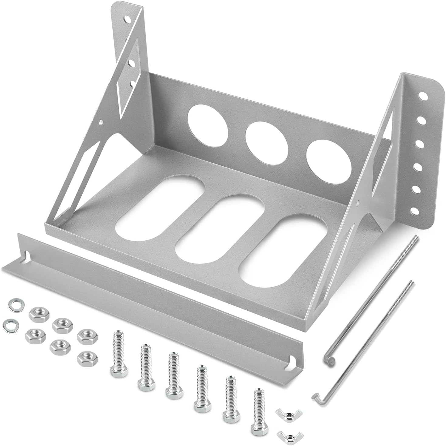Amazon.com: WMPHE Metal Steel Battery Mounting Box Tray Bracket, Deep ...