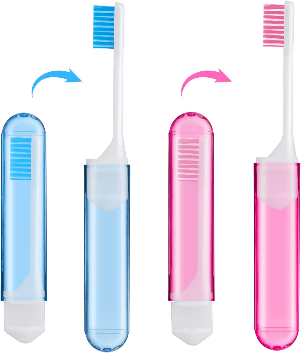 Amazon.com : Sibba Travel Toothbrushes Cover Case Holders Kit Soft ...