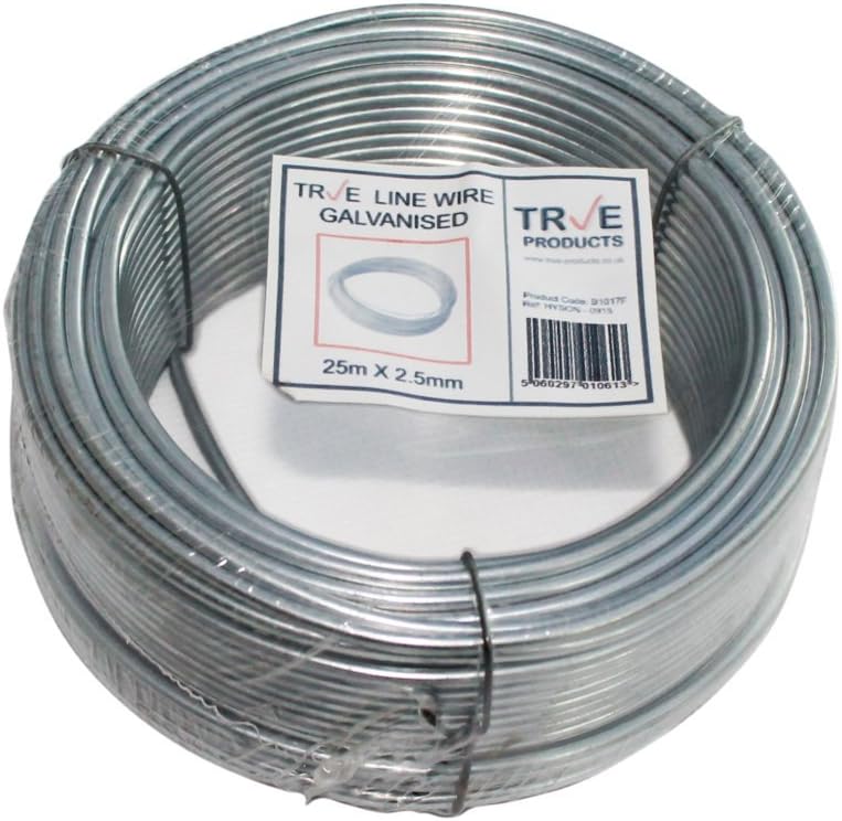 Galvanised Tensioning Straining Line Wire | 2.5mm x 256m | 12 gauge ...