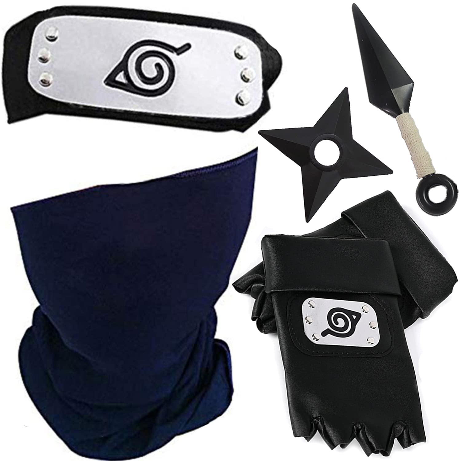 Blesser Naruto Headband Konoha Kakashi Mask Naruto Gloves Kunai And ...