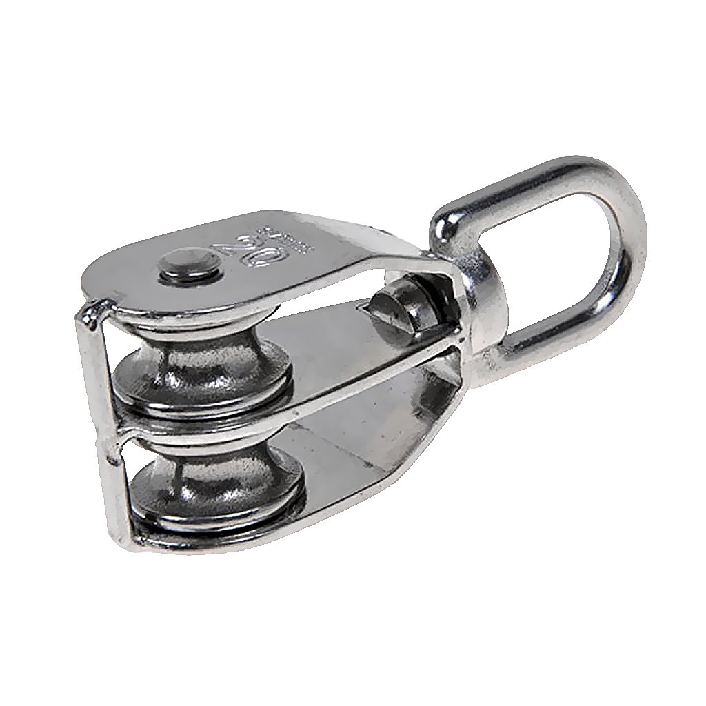 Buy Pinakine® Swivel Double Pulley Sheave Rigging Lift Rope Hanging ...