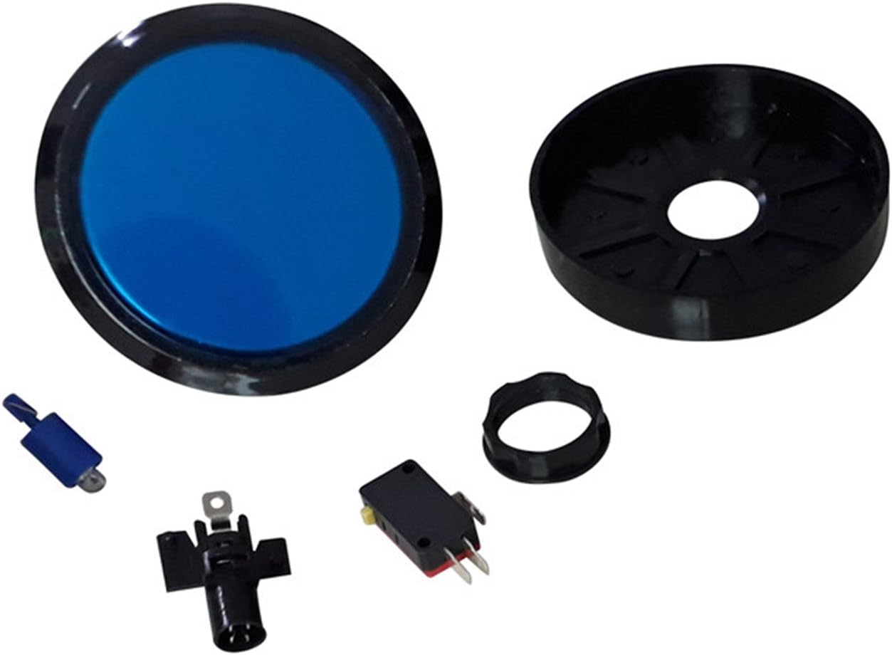 Amazon.com: 2 pcs of blue flat 100mm lighted button Illuminated Push ...