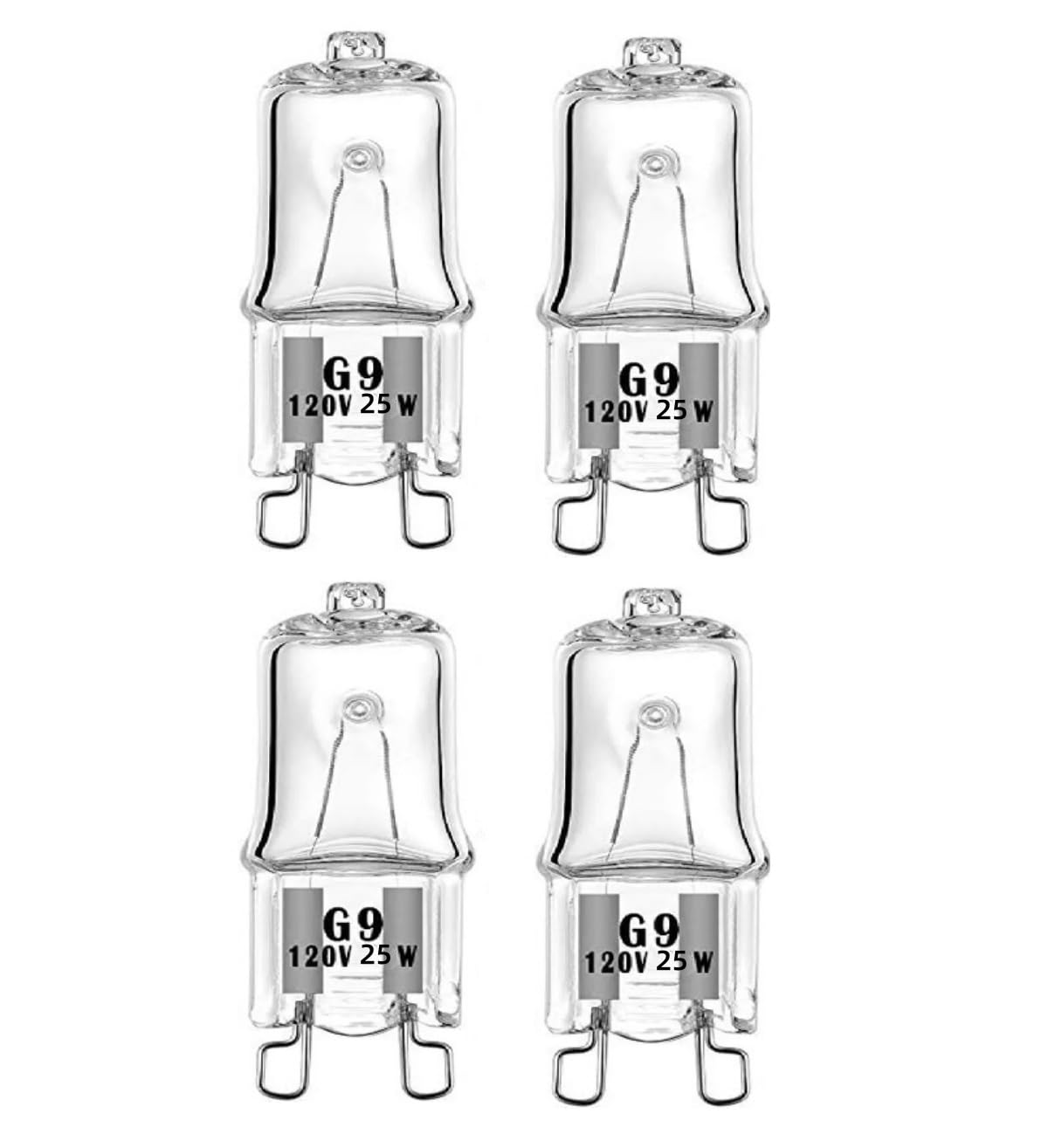 Fugedox G9 Bulb 25W, G9 Halogen Light Bulbs 2 Pin Base 120V Xenon Small ...