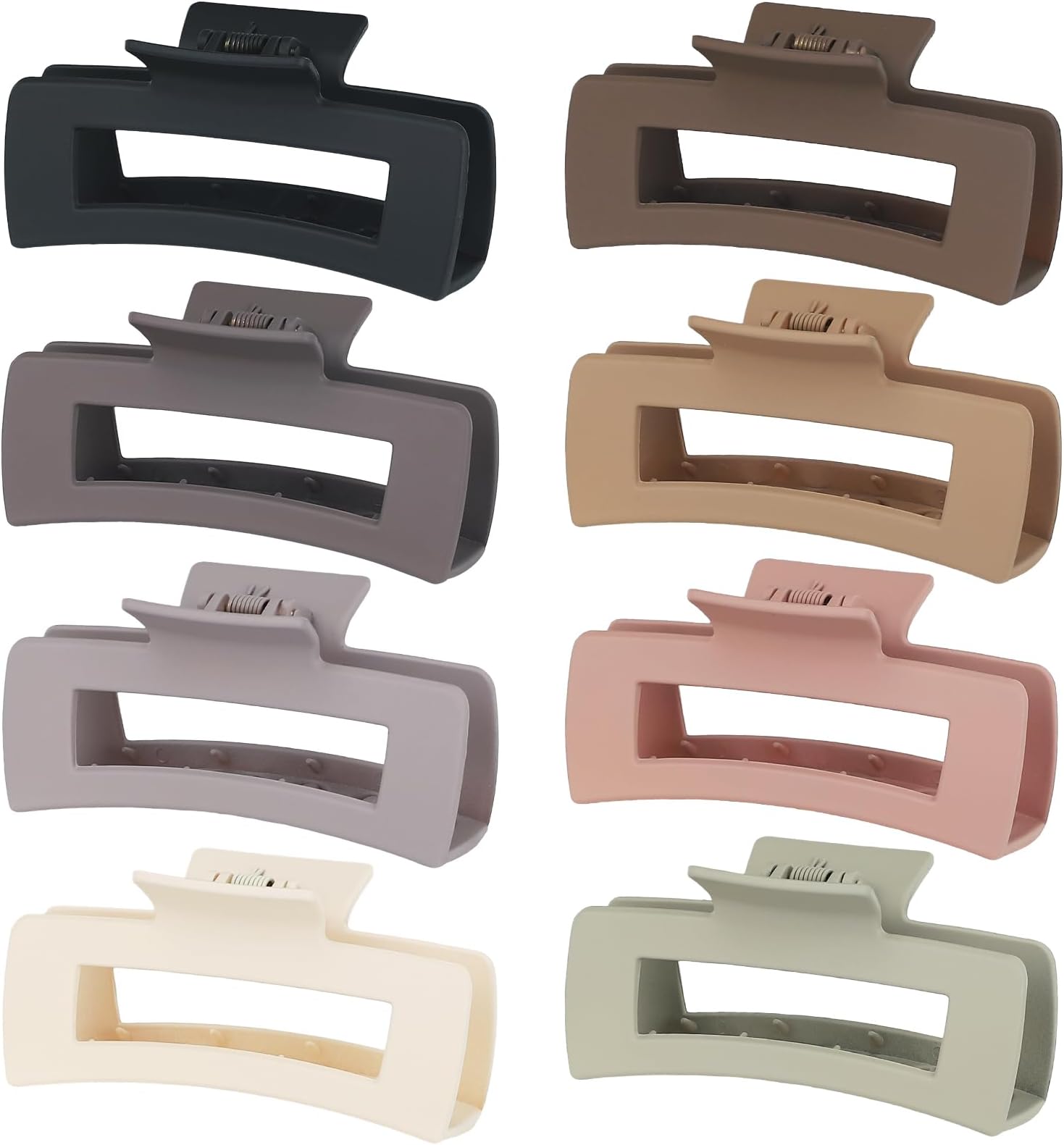 Amazon.com : CHANDAT 4.1 Inch Large Hair Clips 8 Pcs Square Claw Clips ...