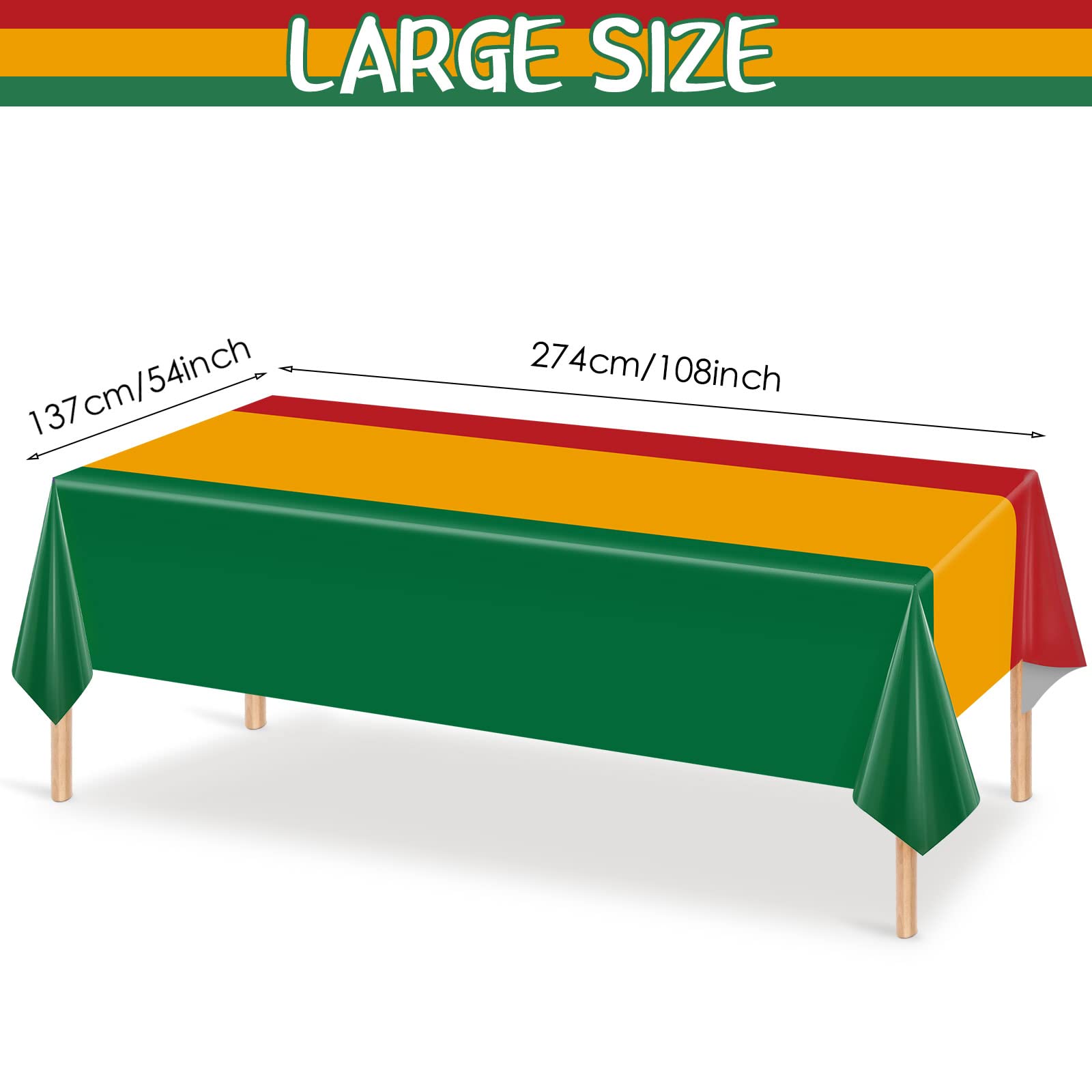 Snapklik.com : 3 Pack Juneteenth Tablecloths 108 X 54 Inch Large Happy ...