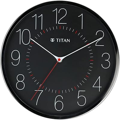 Titan Contemporary Rose Gold Metallic Finish Wall Clock With Silent ...