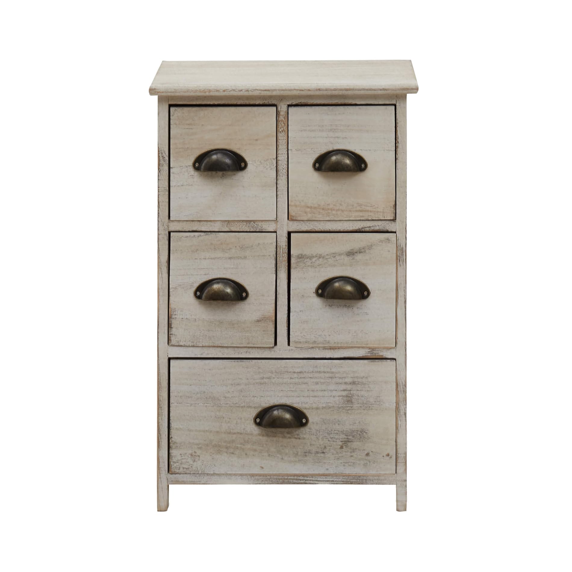 Rebecca Mobili Caisson de Rangement 5 Tiroirs, Commode Blanc, pour ...
