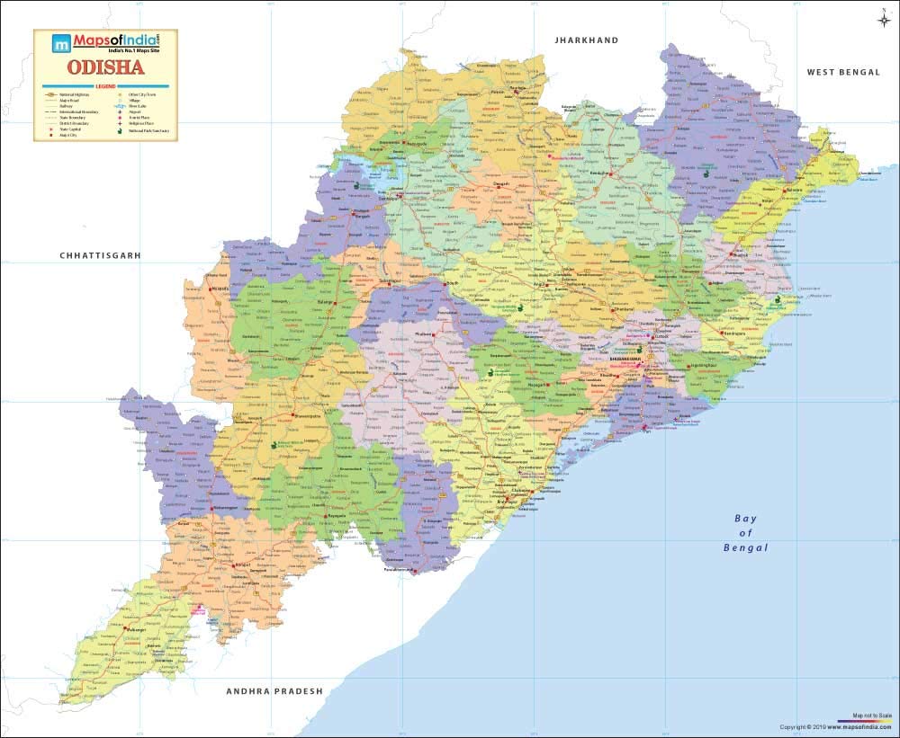 Political Map Of Odisha