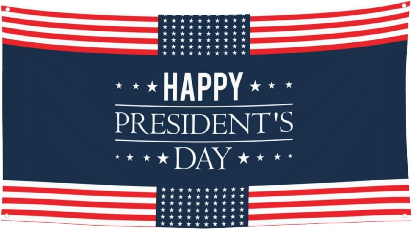 Amazon.com : Happy President's Day Banner 71 * 35 Inches Holiday ...