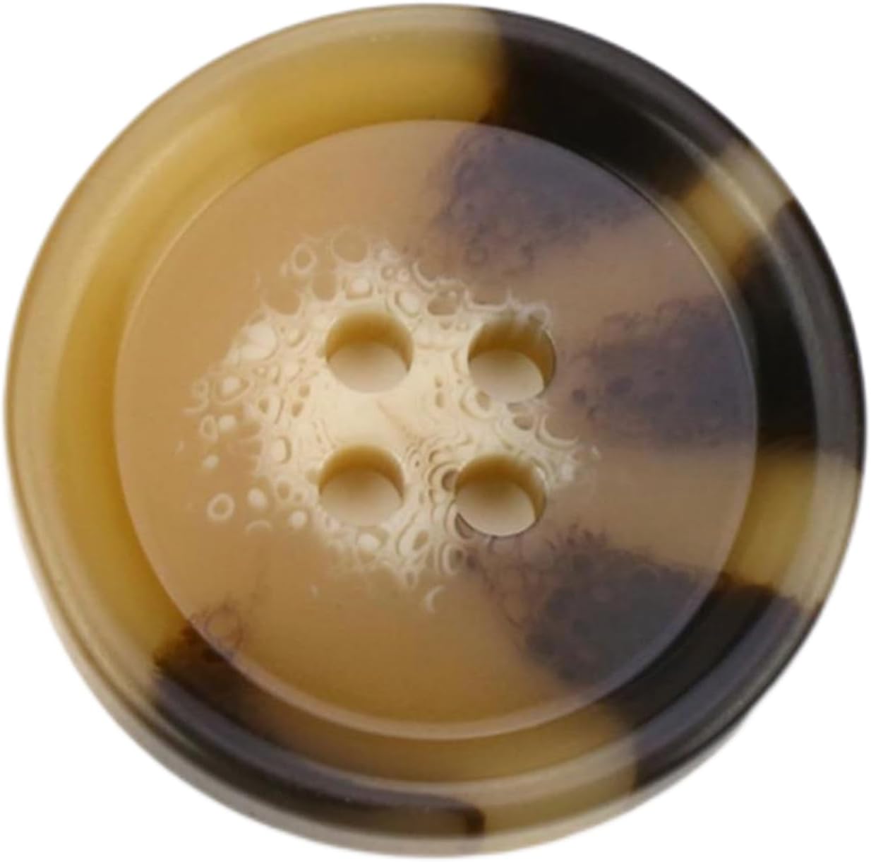 Amazon.com: Hemline Round Tortoise Shell Pattern Buttons Cream - per ...