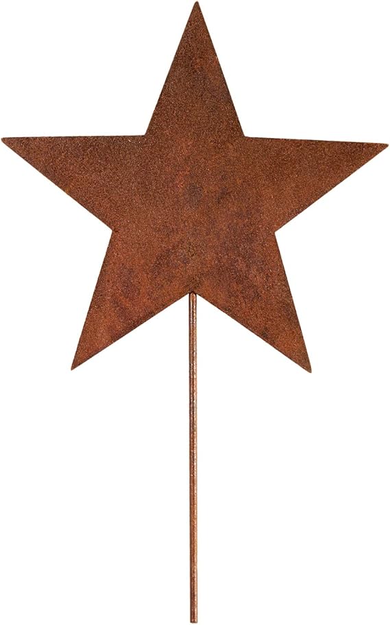 Deko Kind - Rostiger Stern zum Stecken - 18x18cm - Wetterbeständig ...