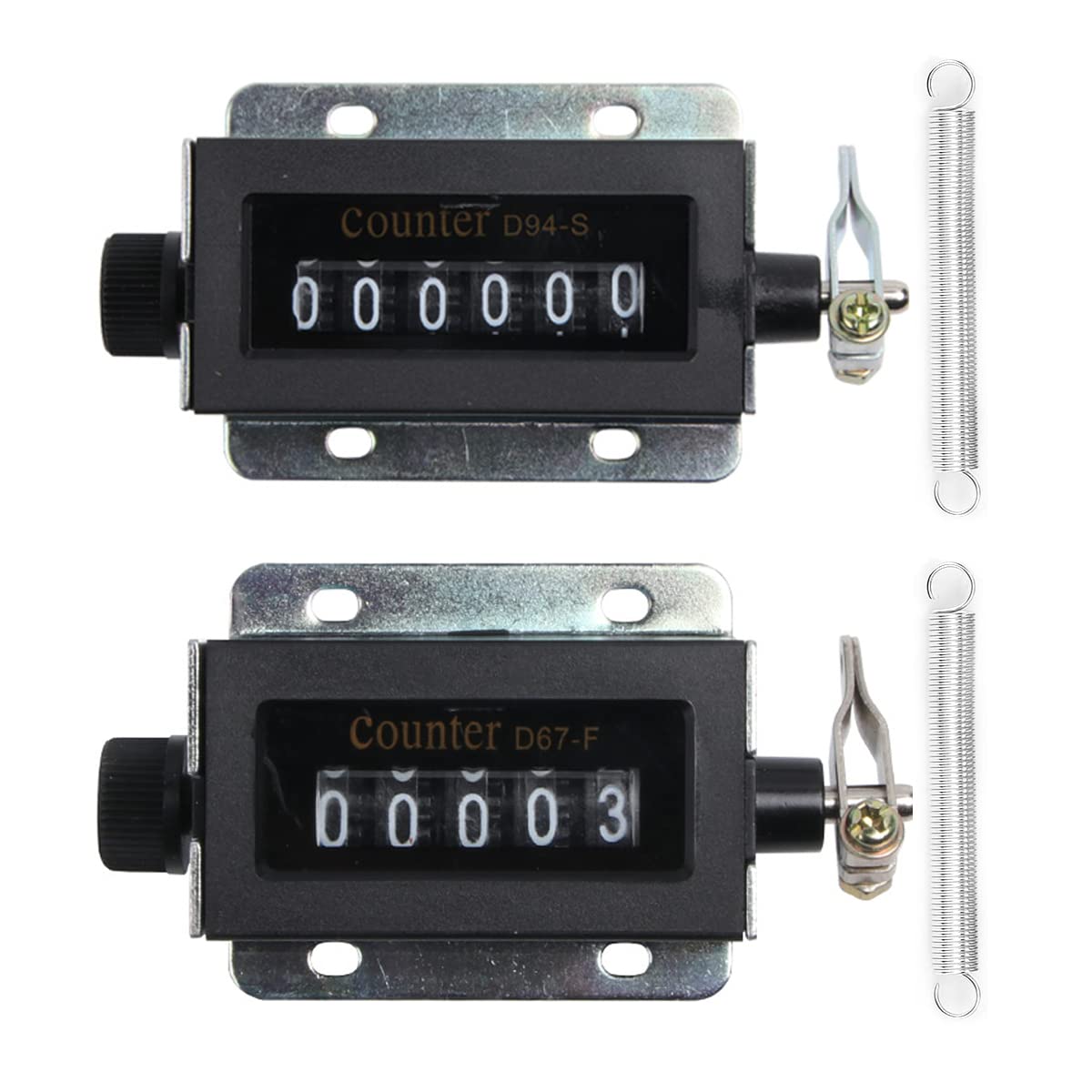 Amazon.com : 2 Pack Mechanical Counter,0-99999 5 Digit Manual Tally and ...