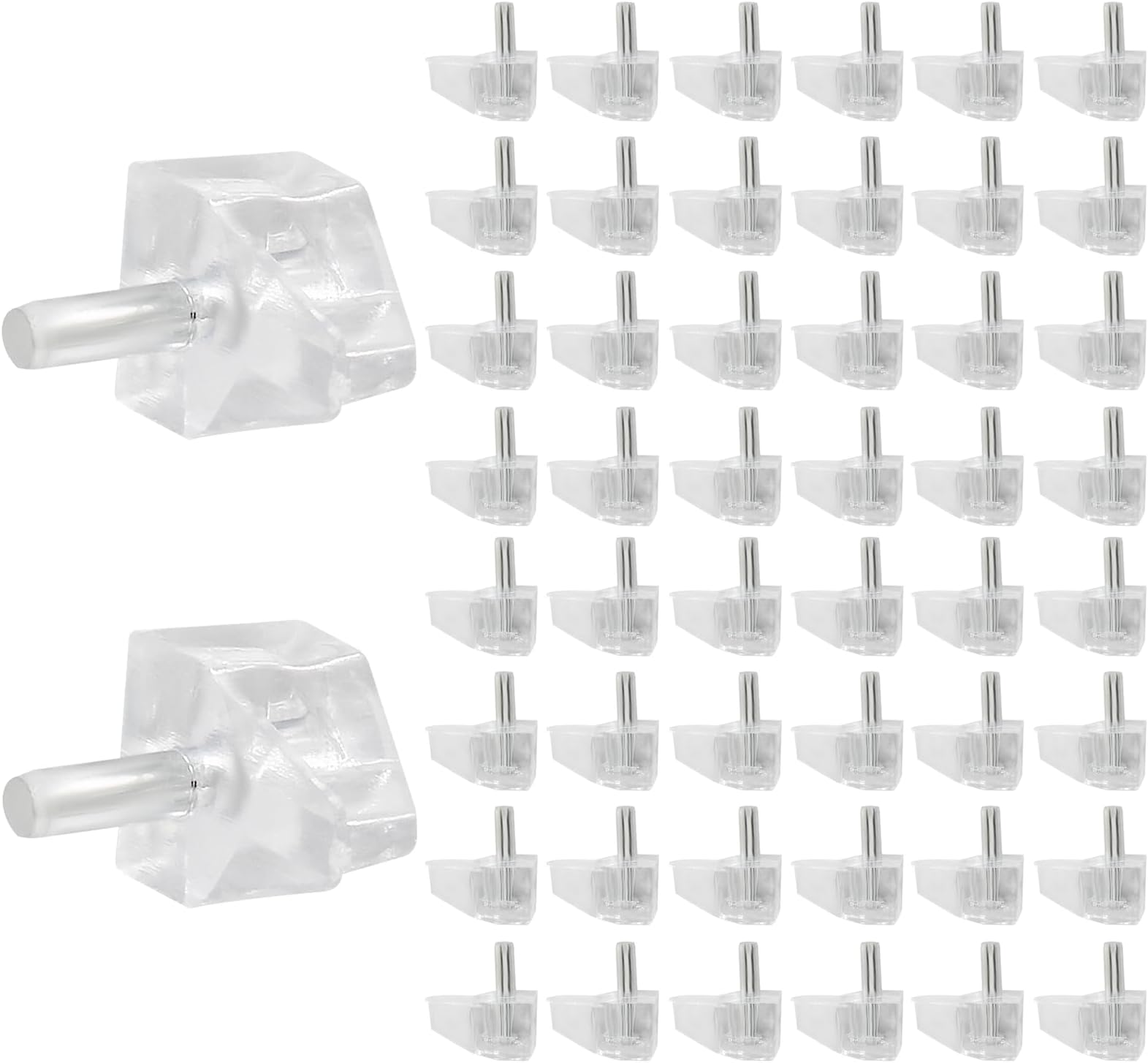 Amazon.com: Shelf Support Peg LUORNG 20PCS Clear Plastic Locking Shelf ...
