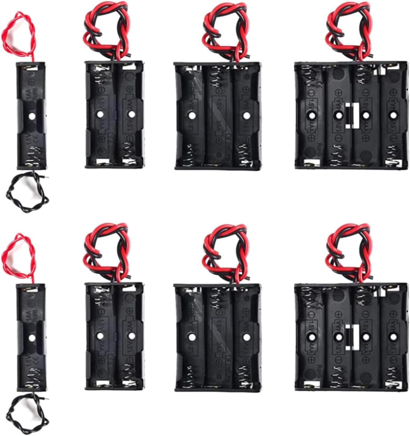 GTIWUNG 7Pcs Single AA Battery Holder with Switch and Cover, Battery ...