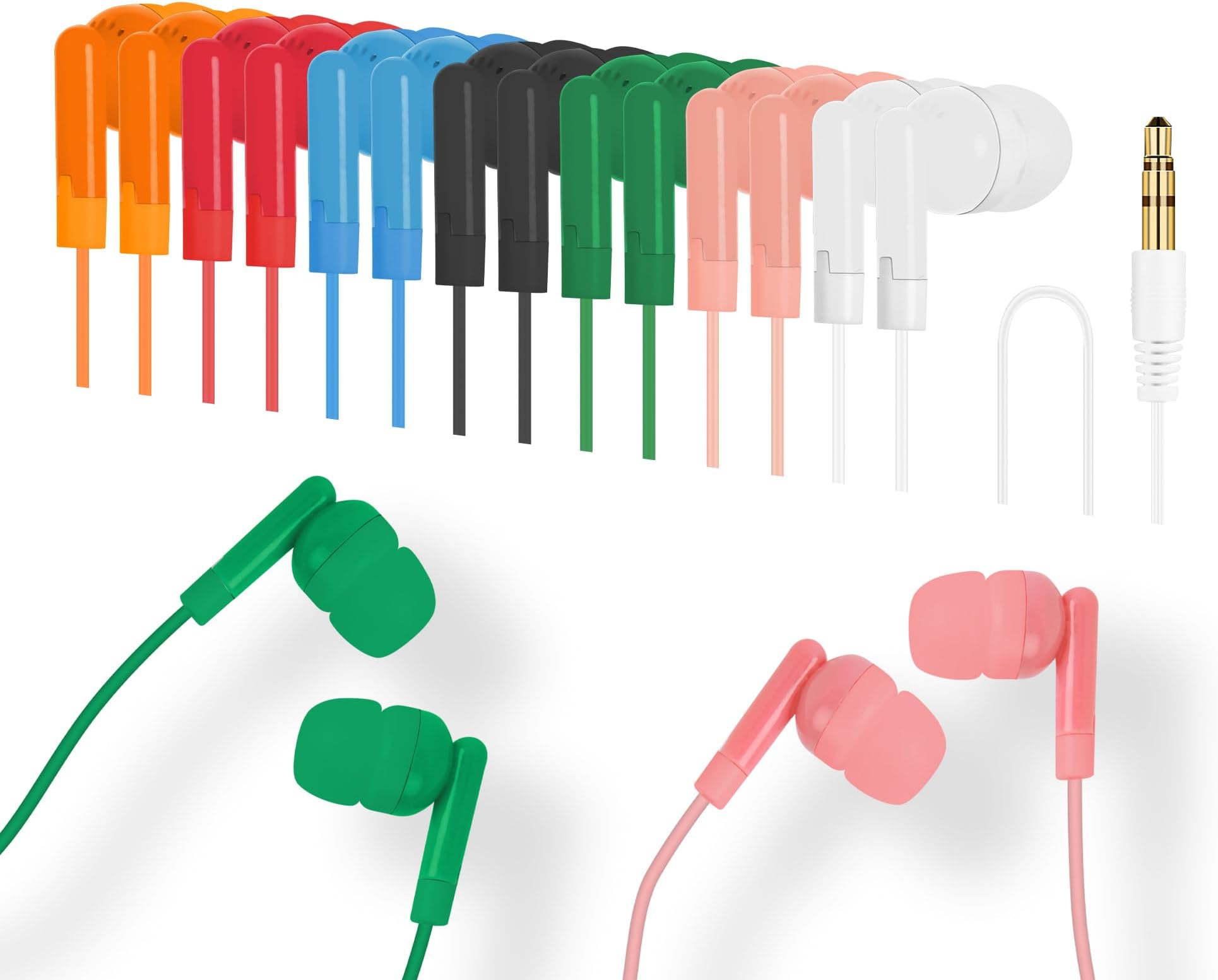 Amazon.com: QIDAIZUOEN 28 Packs Kids Earbuds Headphones Bulk for School ...