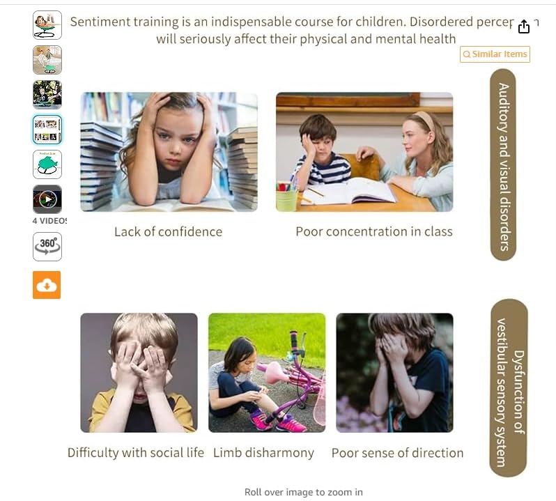 Snapklik.com : Kids Swivel Chair Sensory Play & Balance Training ...