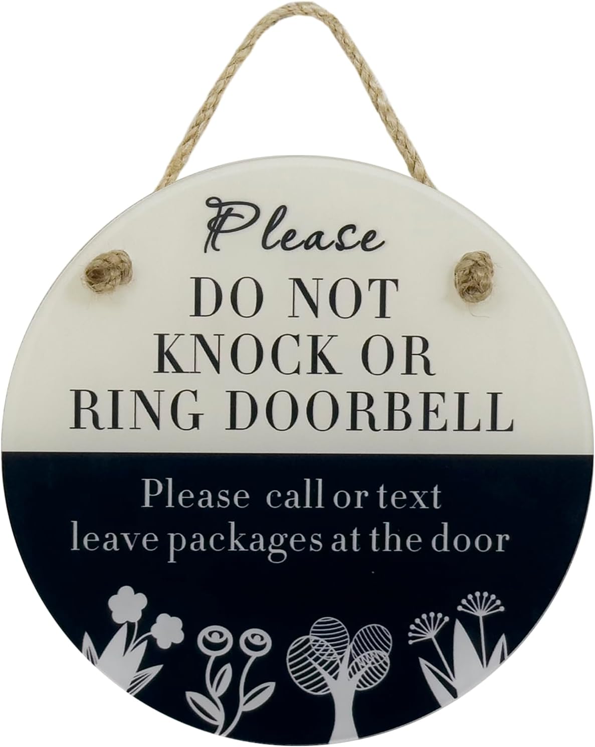 Amazon.com : XUNWUXIAN Please Do Not Knock Or Ring Doorbell Sign,No ...
