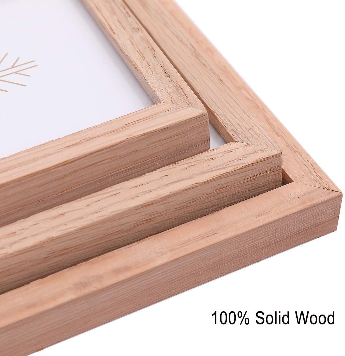 8x10 Set of 6 Oak Wood Picture Frame Solid Wooden Photo Frame Natural ...