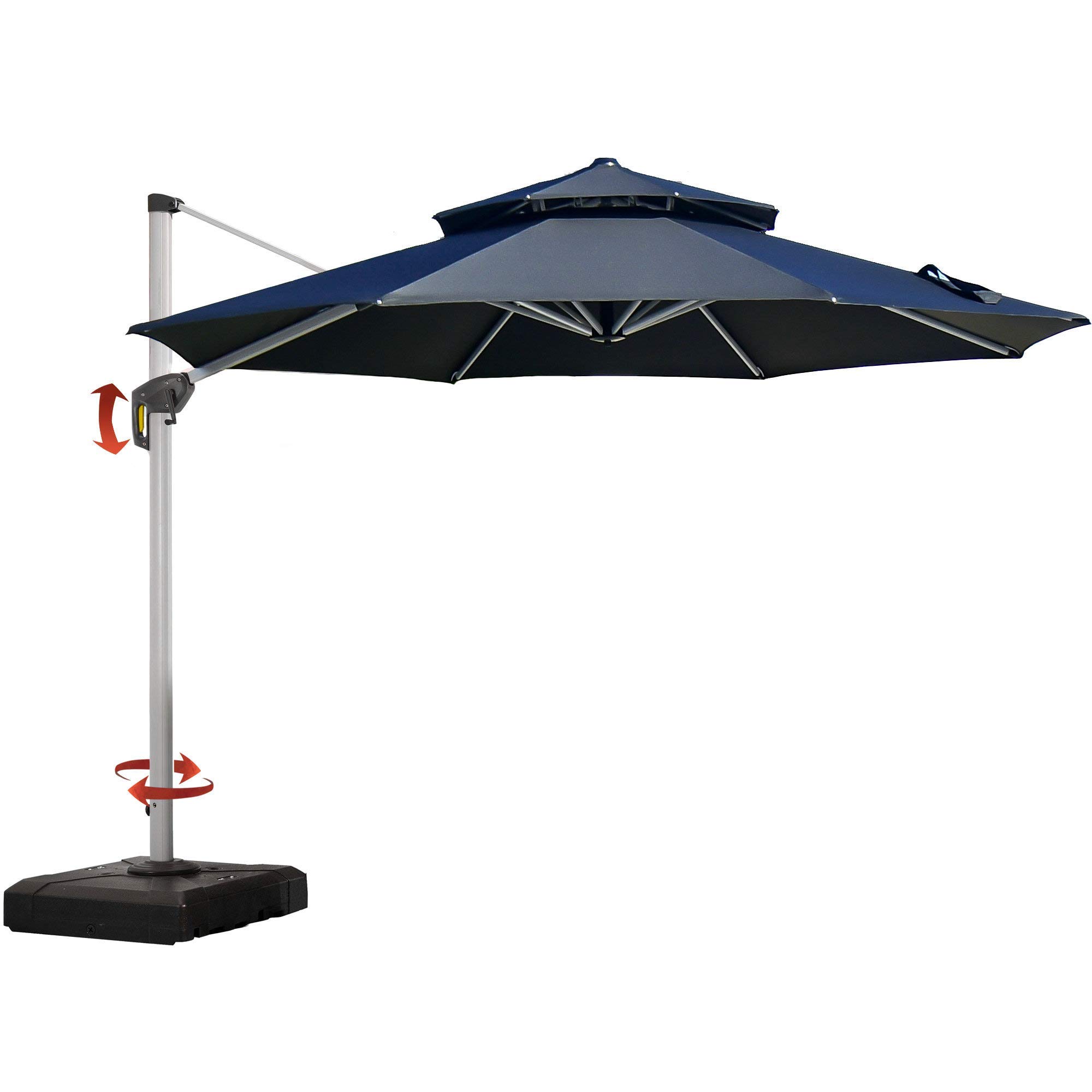 Purple Leaf 12 Feet Double Top Round Deluxe Patio Umbrella at Kim ...