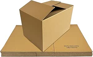 RelianceUK [20 Pack] Single Wall Cardboard Box 18x12x12" | Packing ...