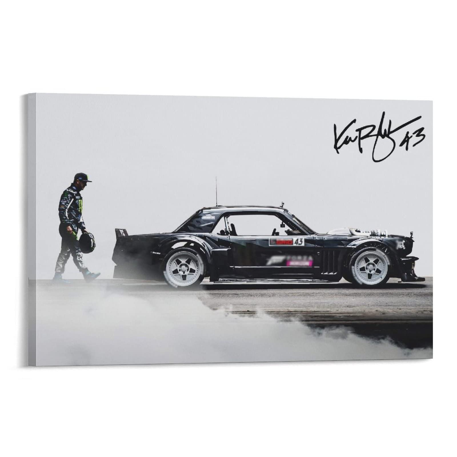 Amazon.com: GOUEH Ken Block Signature Car Poster Canvas Poster Wall Art ...
