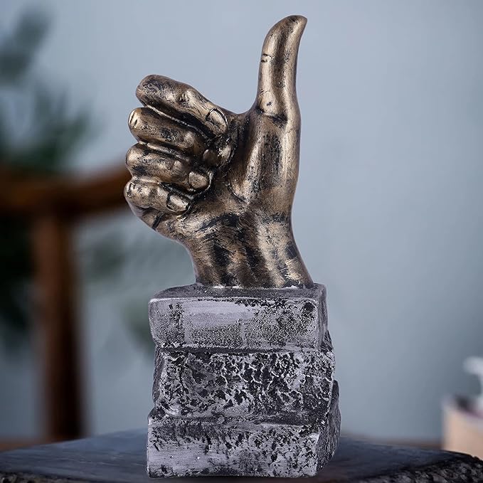 Buy FURNIDEK Polyresin Hand Gesture Desk Statues Finger Sculpture Decor ...